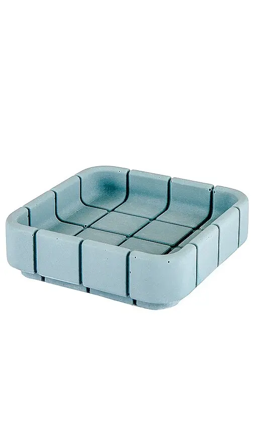 BLOCK Tile Square Dish In Blue - Steel Blue