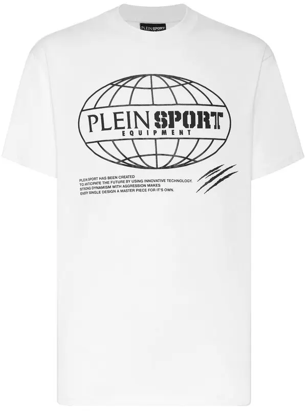 PLEIN SPORT Ss Global Express Edition Graphic-print T-shirt - White