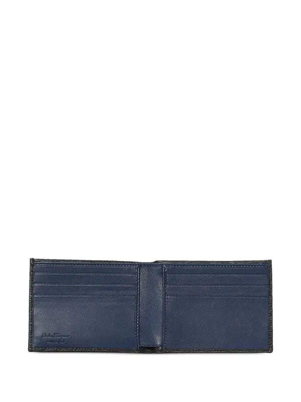 FERRAGAMO Gancini-logo Leather Wallet - Black