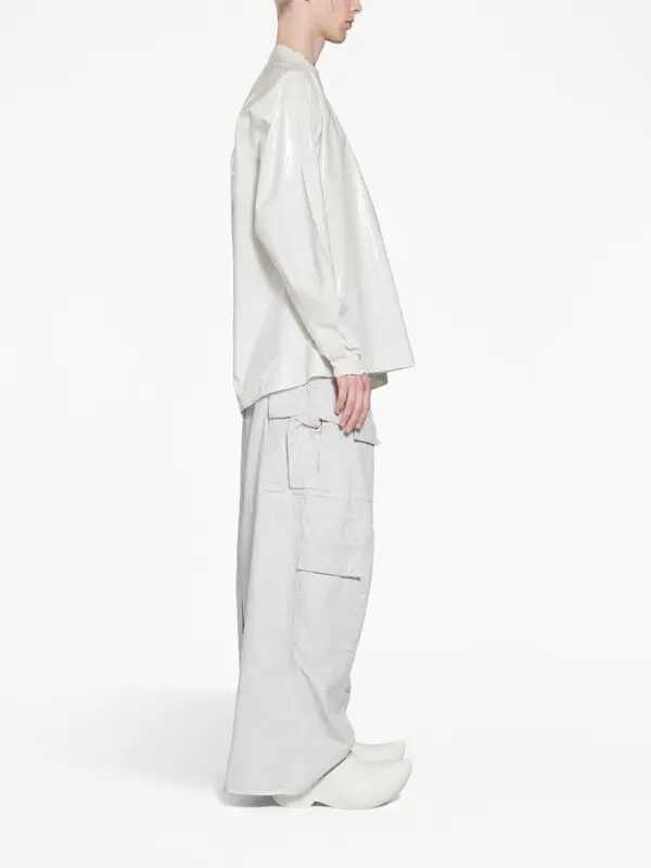 Balenciaga Loading Error-Print Long Sleeve Top In White - 30% Off