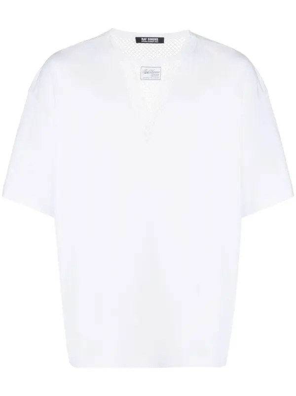Raf Simons Fishnet-panel Short-sleeve T-shirt