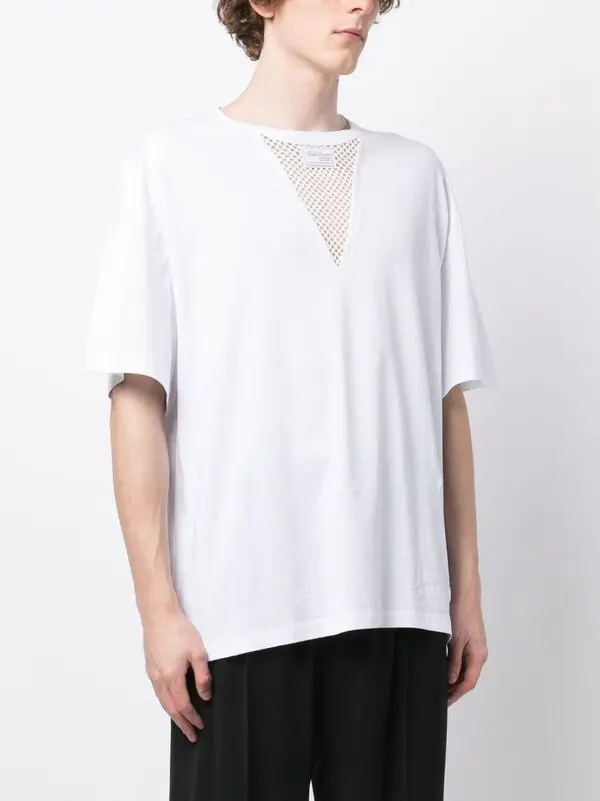 Raf Simons Fishnet-panel Short-sleeve T-shirt