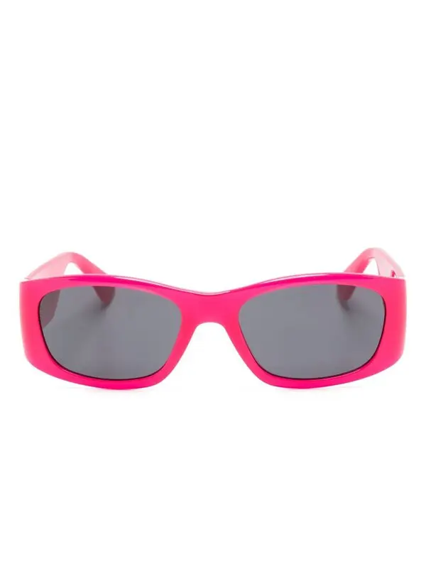 Moschino Logo-Lettering Rectangle-Frame Sunglasses - Pink  display picture 1