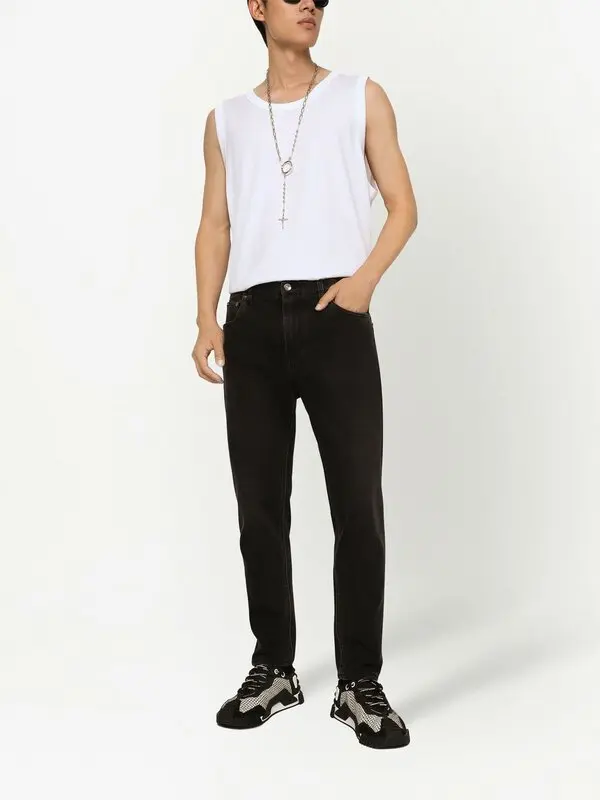 Dolce & Gabbana Tapered-leg Jeans - Black