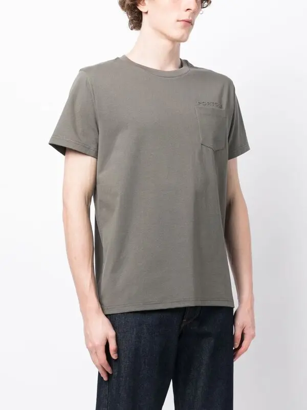 PORTS V Patch-pocket T-shirt - Grey