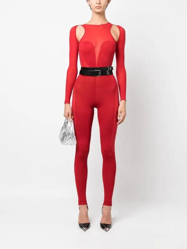 Alexander McQueen Cut-out Long-sleeve Jumpsuit