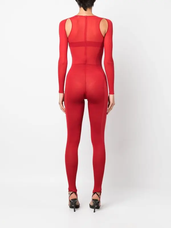 Alexander McQueen Cut-out Long-sleeve Jumpsuit