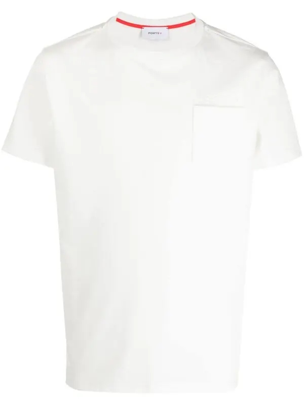 PORTS V Logo-embossed T-shirt - White