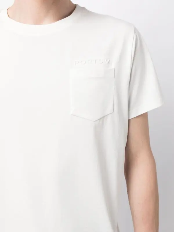 PORTS V Logo-embossed T-shirt - White