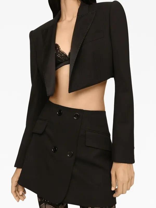 Dolce & Gabbana Stretch Twill Mini Wrap Skirt