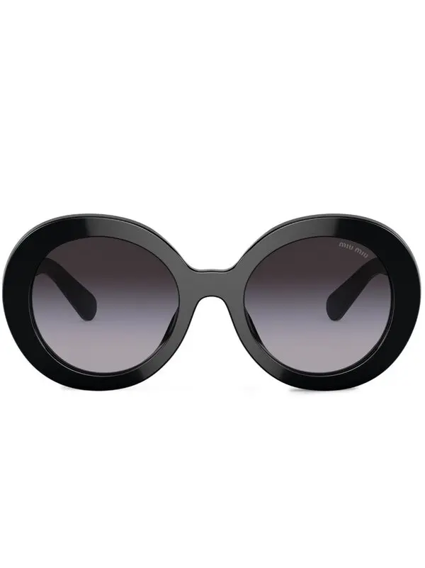 Miu Miu Oversized Round-frame Sunglasses - Black