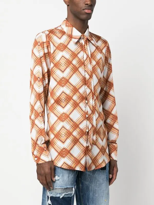 Dsquared2 Check Print Buttoned Shirt