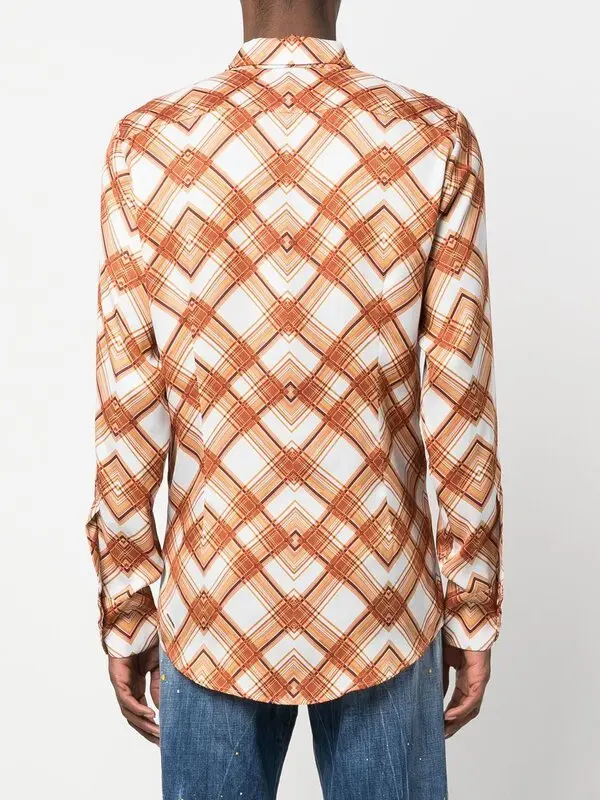 Dsquared2 Check Print Buttoned Shirt