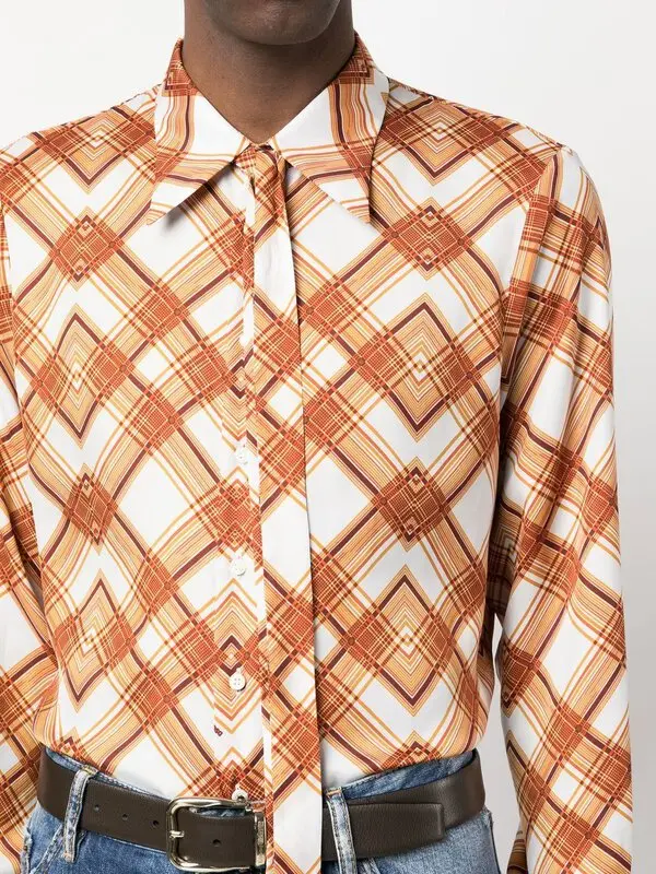 Dsquared2 Check Print Buttoned Shirt