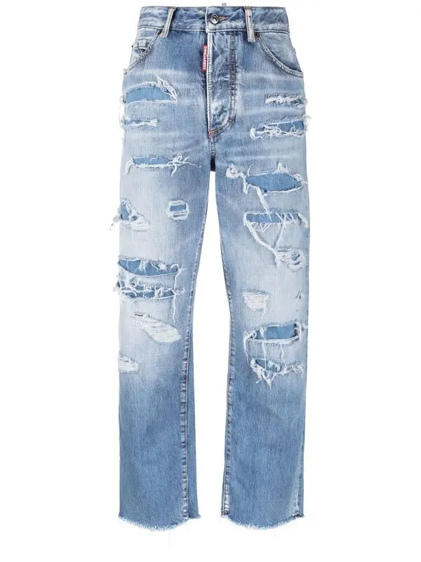 Dsquared2 Distressed Cropped Jeans