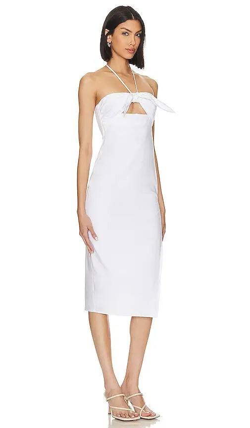 Majorelle X Jetset Christina Halterneck Midi Dress With Cut-out And Slit