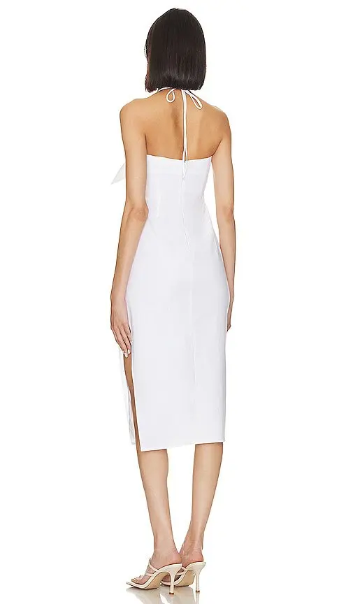 Majorelle X Jetset Christina Halterneck Midi Dress With Cut-out And Slit