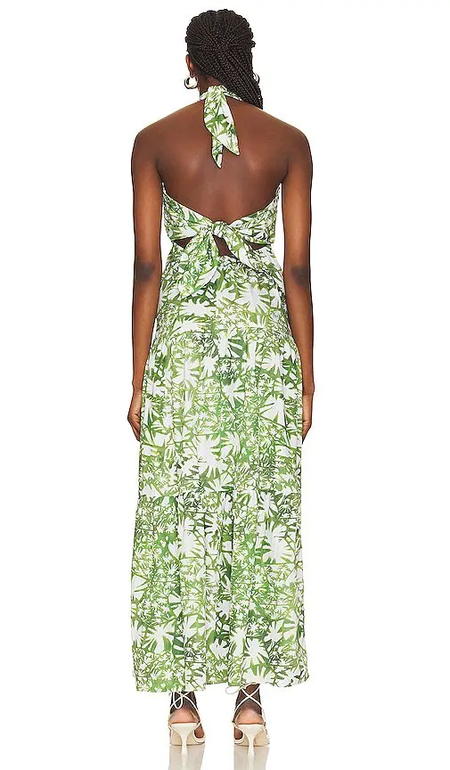 slim fit dress slacks Karina Grimaldi Zelie Embroidered Print Mini Dress - Green Garden main image 1