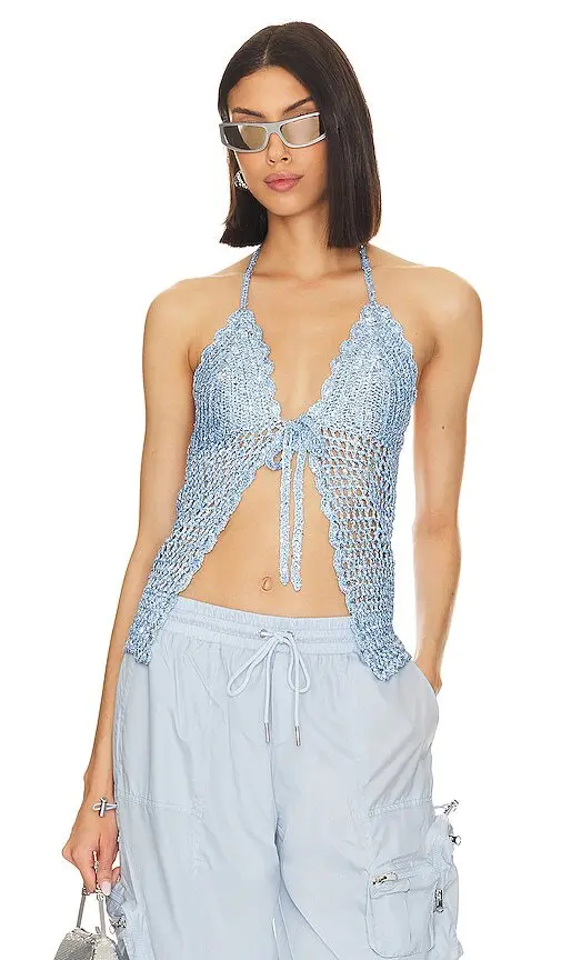 LOVERS AND FRIENDS Halter Tie Top