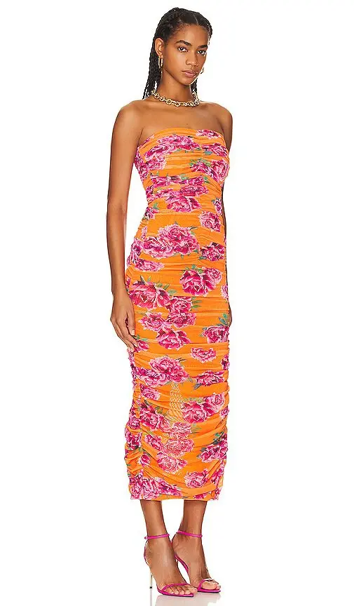 sau lee orange dress Sau Lee Penelope Dress - Scarlet Orange by Sau Lee