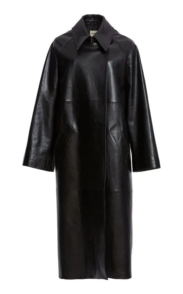 Khaite Minnie Leather Coat Only