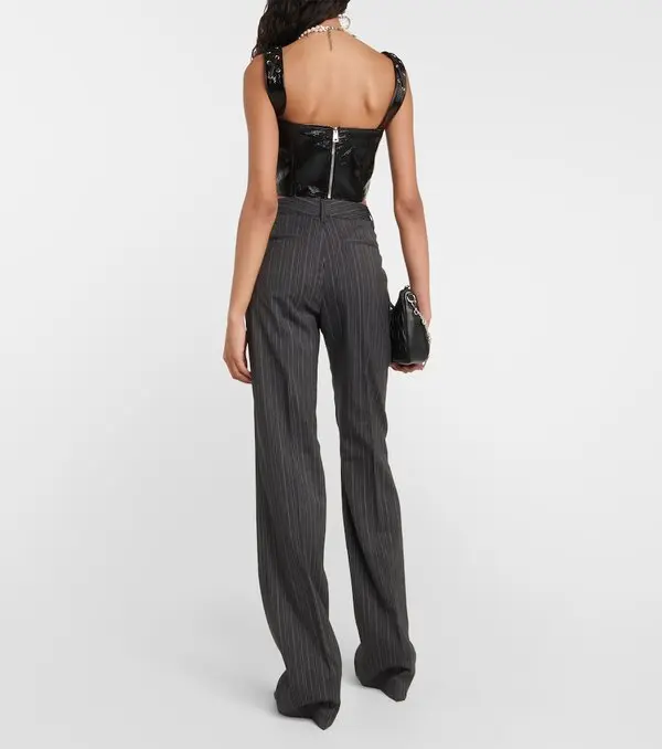 Alessandra Rich Pinstriped Straight Pants