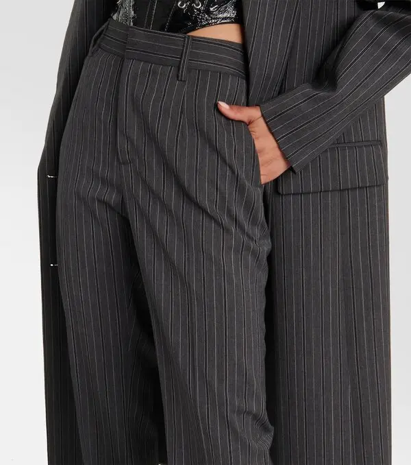 Alessandra Rich Pinstriped Straight Pants
