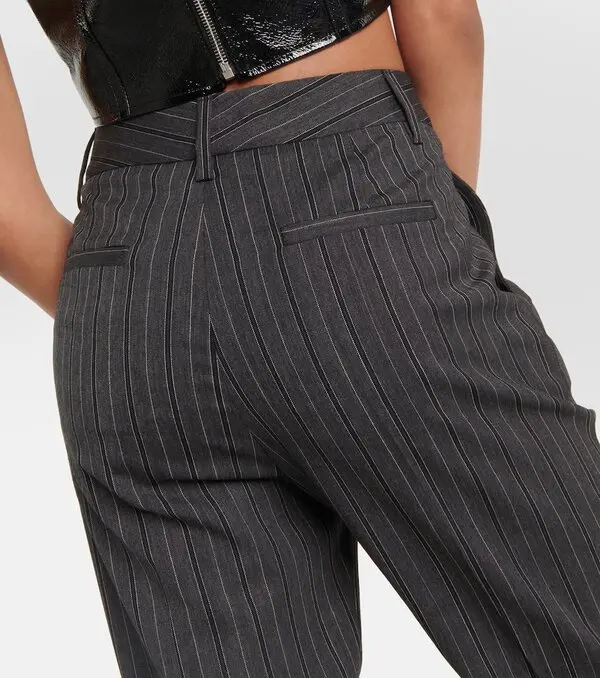 Alessandra Rich Pinstriped Straight Pants