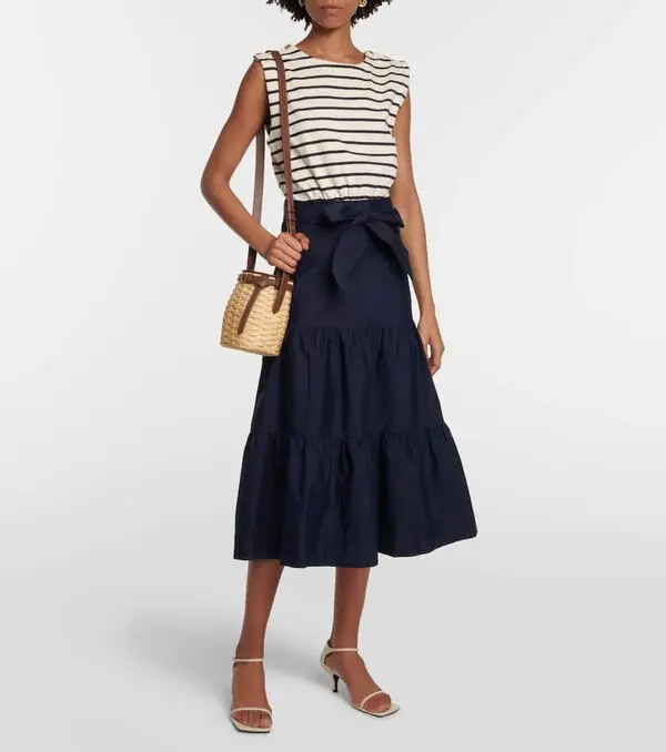Veronica Beard Pazila Cotton Midi Dress
