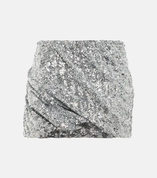 Attico Sequined Mini Skirt