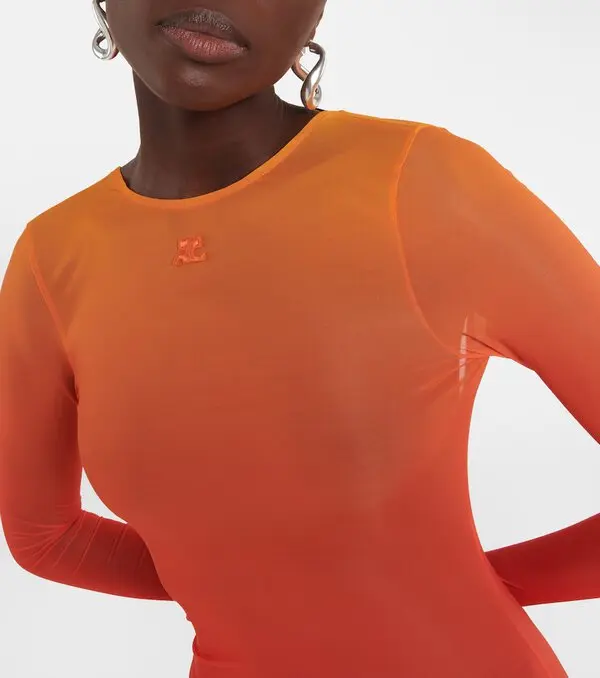 COURREGES Courrèges Gradient Semi-sheer Midi Dress
