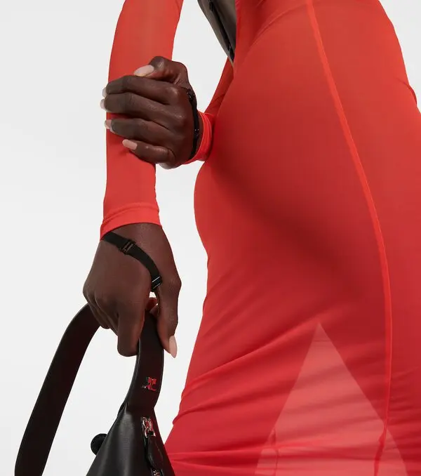 COURREGES Courrèges Gradient Semi-sheer Midi Dress