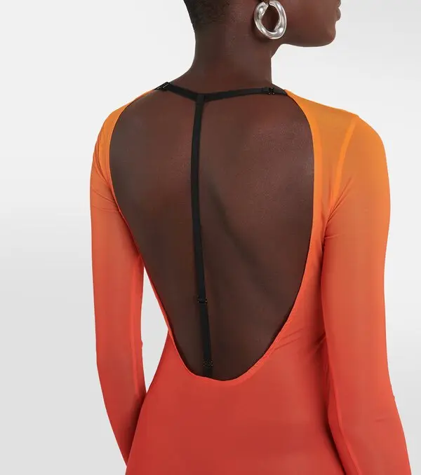 COURREGES Courrèges Gradient Semi-sheer Midi Dress