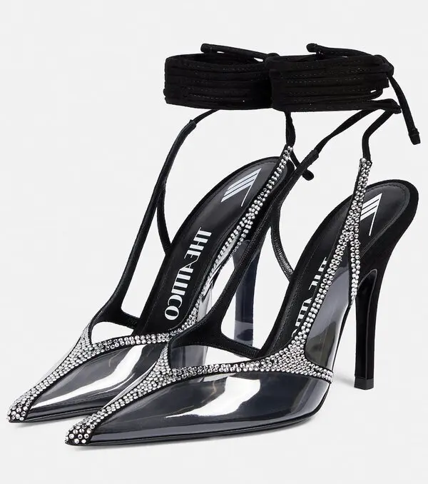 Attico Venus Crystal-embellished Pumps - Multicoloured