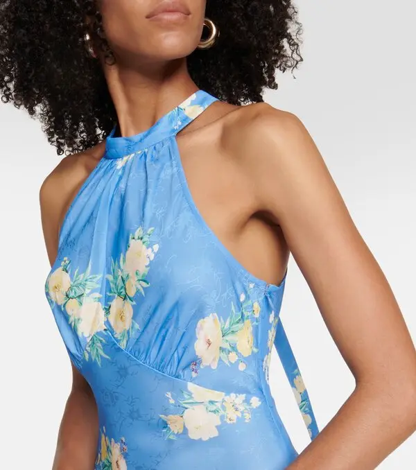 brinda maxi dress LoveShackFancy Brinda Dress in Blueberry Lemonade