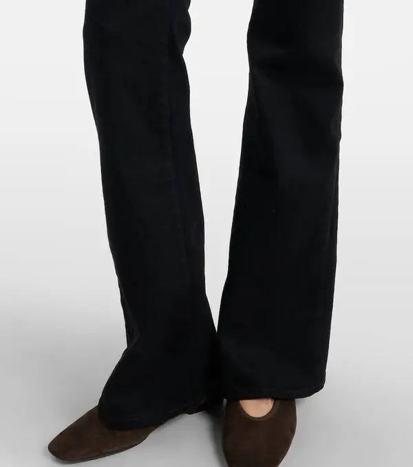 Veronica Beard Beverly High-rise Flared Jeans In Sedona River - Black