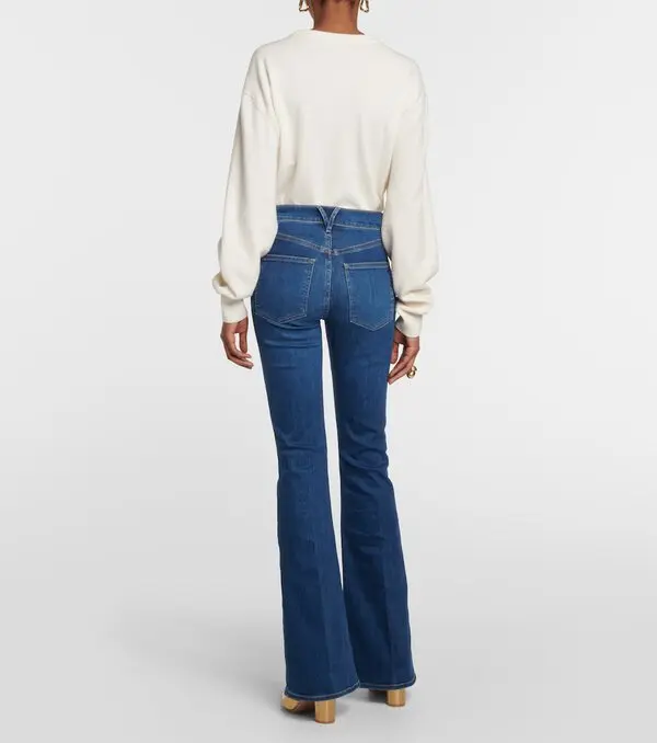 Veronica Beard Beverly High-rise Flared Jeans - Blue