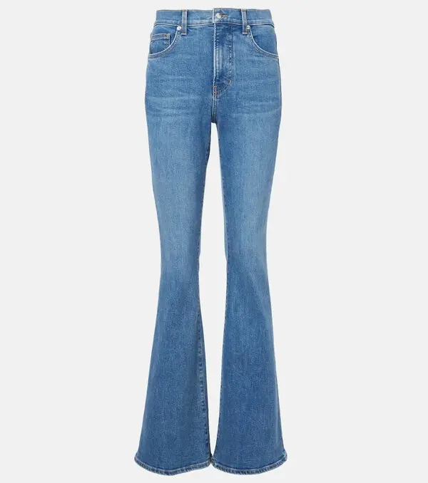Veronica Beard Beverly High-rise Flared Jeans In Sedona River - Blue