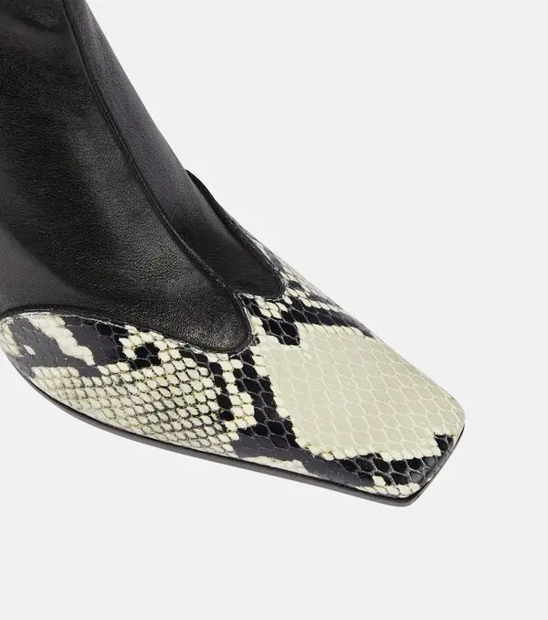Khaite - Khaite Nevada Leather Ankle Boots