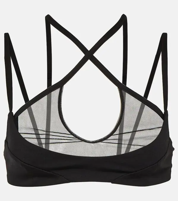 Attico Crossed Straps Bra - Black