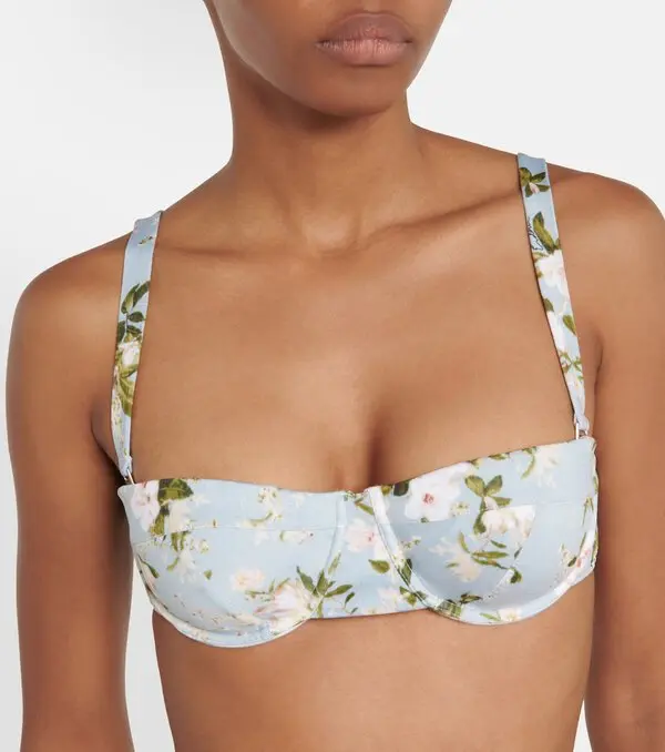 Erdem Chun Floral Bikini Top
