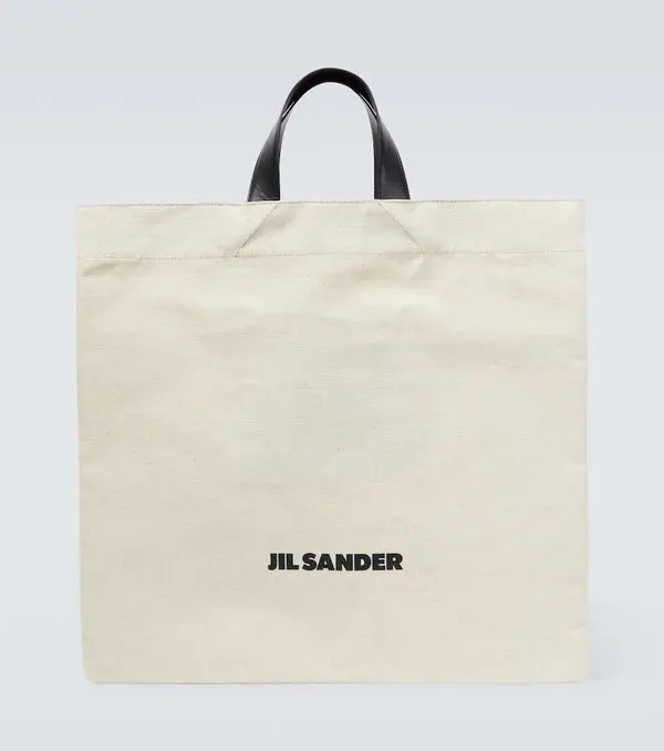 JIL SANDER Book Canvas Tote Bag