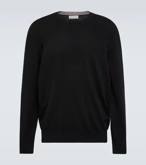Brunello Cucinelli Cashmere Crewneck Sweater - Black