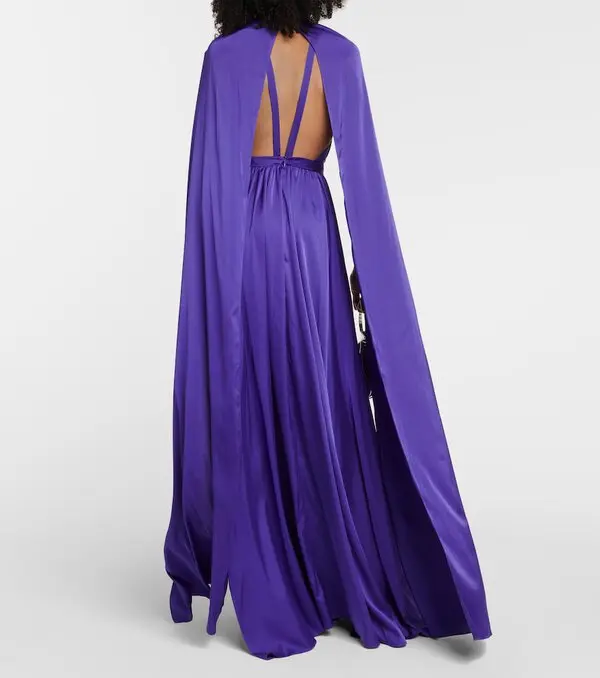 Safiyaa Bridal Chiffon Cape Gown