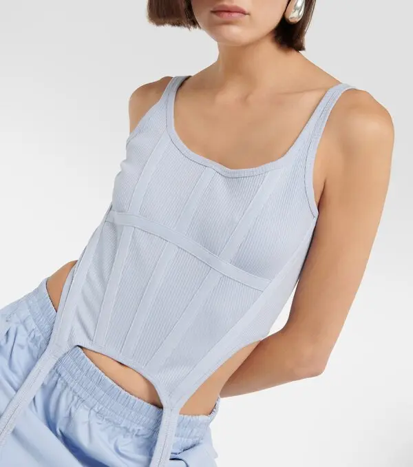 DION LEE Cotton Jersey Bustier