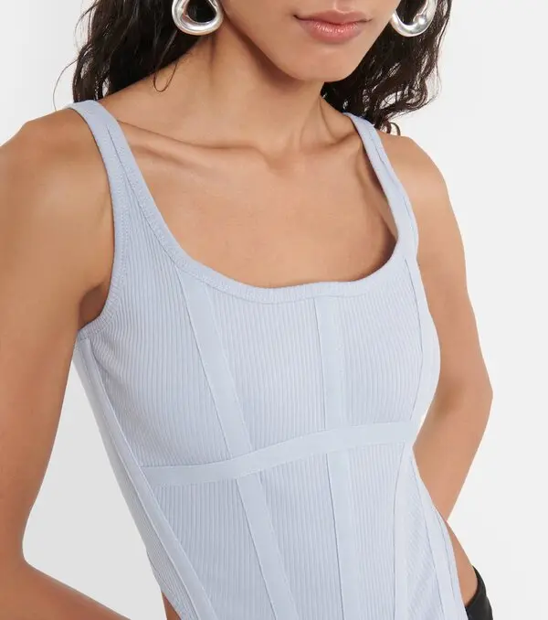 DION LEE Cotton Jersey Bustier