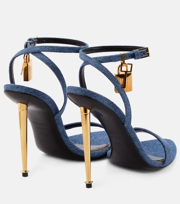 TOM FORD Padlock Denim Sandals