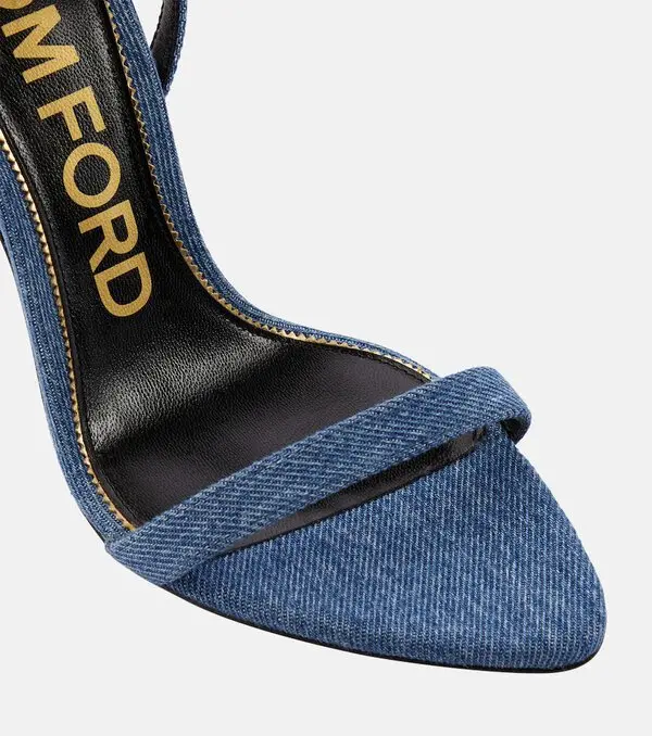 TOM FORD Padlock Denim Sandals