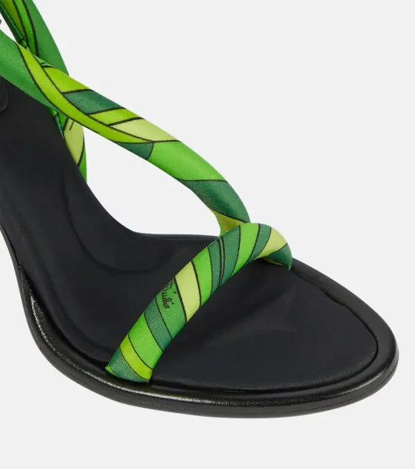 Emilio Pucci Iride Leather-trimmed Sandals
