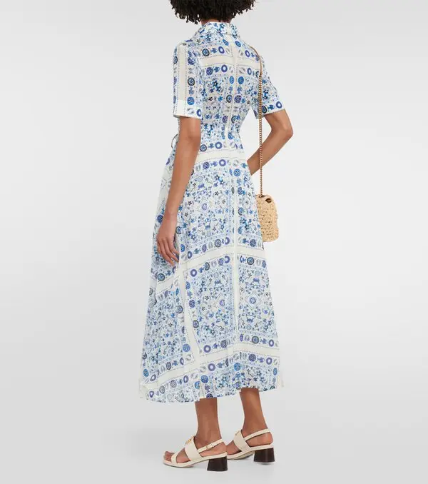 Tory Burch Printed Cotton Midi Dress